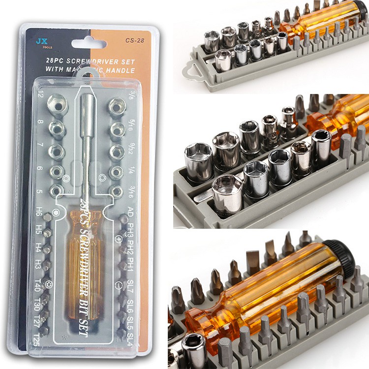 28 Pcs Screw Driver Bit Set with Case | Shopee Philippines