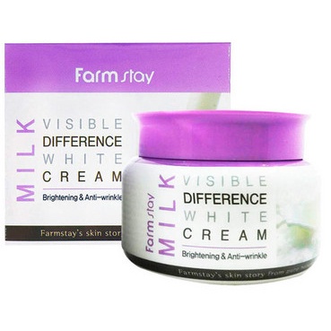 [FARMSTAY[ Milk Visible Difference White Cream - 100ml | Shopee Philippines
