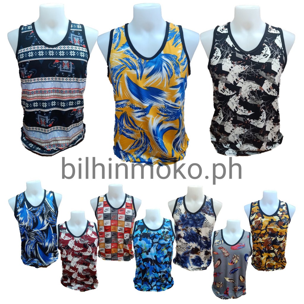 men's adult basic printed sando | Shopee Philippines