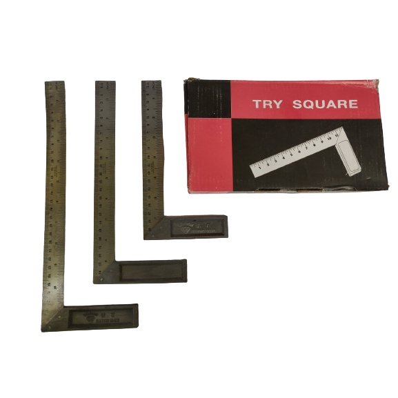 Try Square / Squala ( #8 / #10 / #12 ) Steel Ruler, Angle Ruler ...