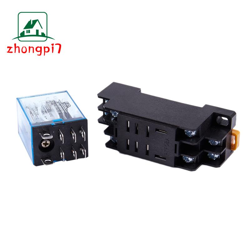 12V DC Coil Power Relay DPDT LY2NJ HH62P-L JQX-13F 10A With PTF08A Socket Base | Shopee Philippines