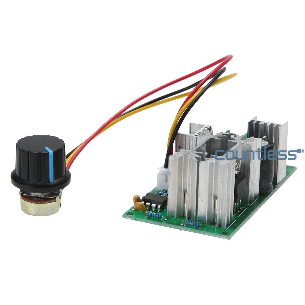 Cou 12v/24v/36v/48v/60v 1200w 20a dc motor controller variable speed ...