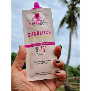 original PERFECT SKIN SUNBLOCK GEL CREAM SACHET 50G SPF 45 new ...