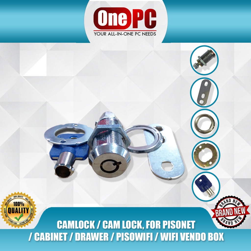 CAMLOCK / CAM LOCK, FOR PISONET / CABINET / DRAWER / PISOWIFI / WIFI ...