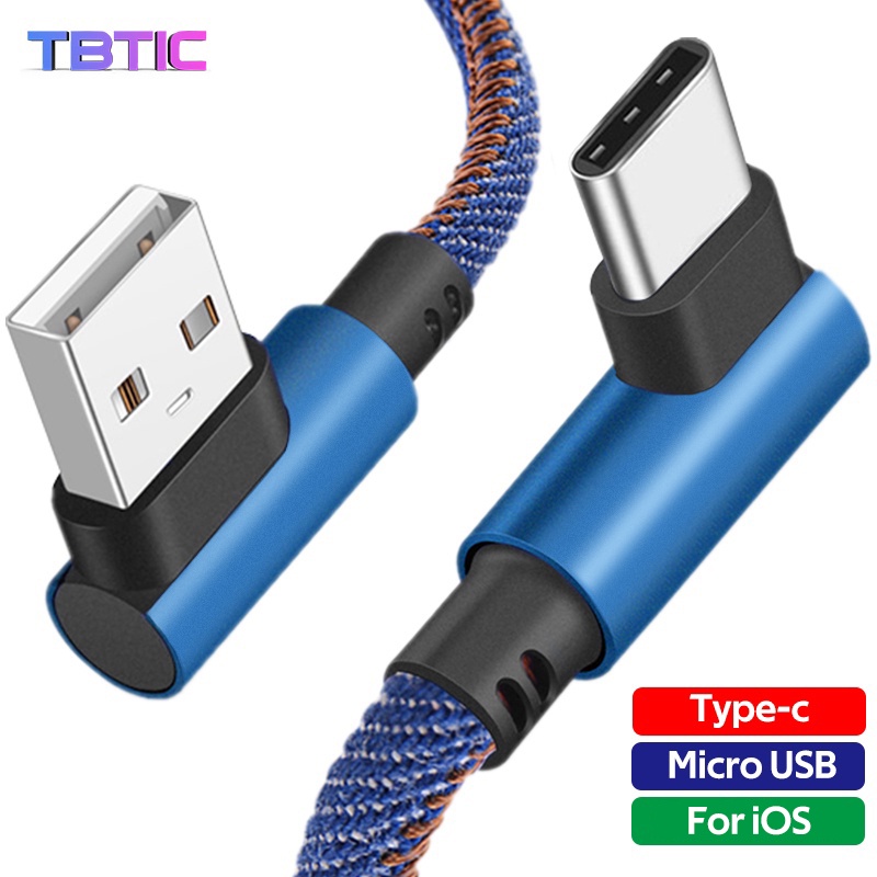 TBTIC Fast Charging Micro USB/Type-C Cable for iPhone 12 11ProMax XR XS ...