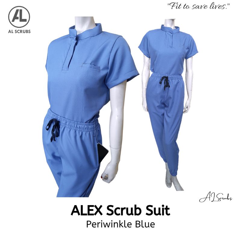 AL SCRUBS Alex Scrub Suit (Periwinkle Blue) | Shopee Philippines