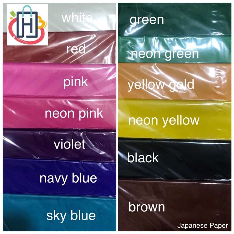 Glossy Japanese Paper Tissue Wrapping Paper 24pcs | Shopee Philippines