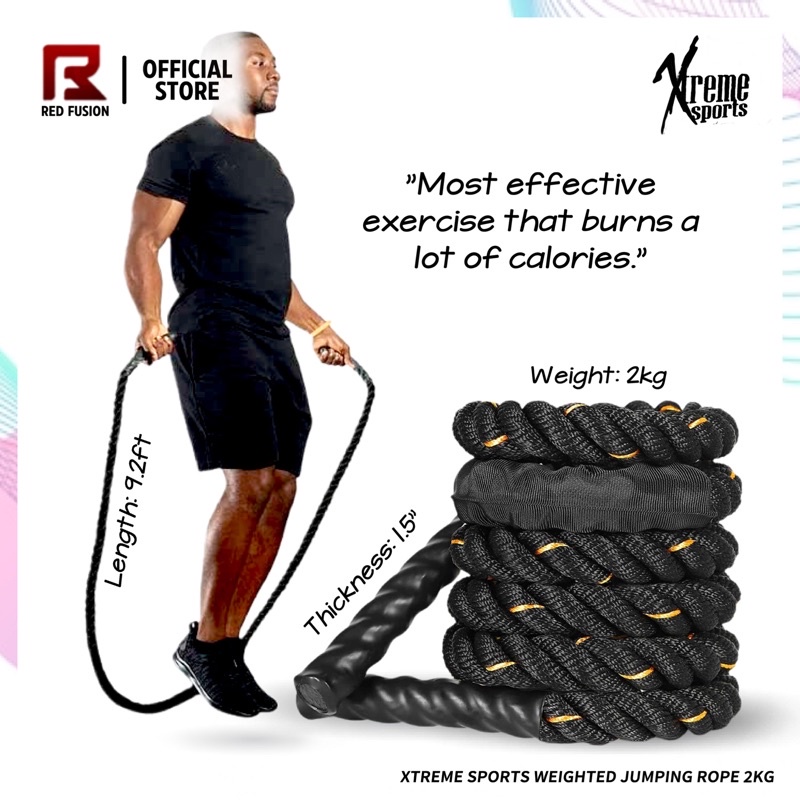 Xtreme Sports Weighted Jumping Rope 2kg | Shopee Philippines