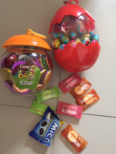 COCO Chocolate Colorful Coin Jar 100Pcs | Shopee Philippines