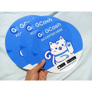 GCash Accepted Here vynil Sticker waterproof 8 diameter | Shopee ...