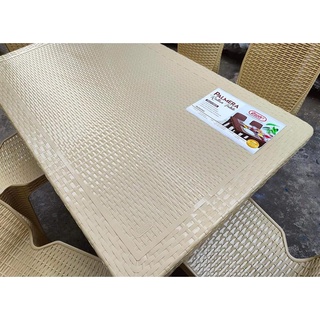 ZOOEY 6 SEATER RATTAN TABLE & CHAIR | Shopee Philippines