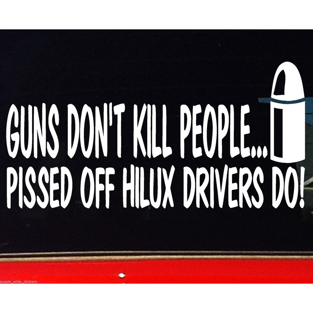 New 200mm Funny 4x4 ute Vinyl Decal Bullbar Hunting Stickers HILUX ...