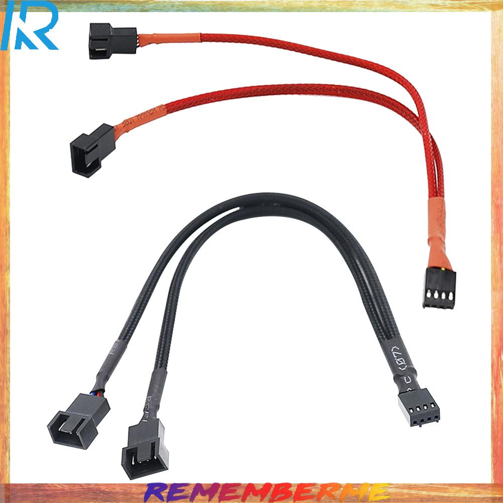 REM-CPU PC Case Fan 4 Pin Extension Y Splitter Cable 4 Pin to 3/4 Pin ...