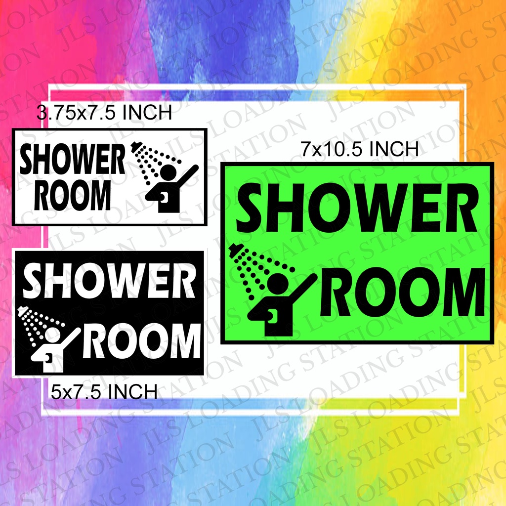 SHOWER ROOM (LAMINATED/PVC) SIGNAGE | Shopee Philippines