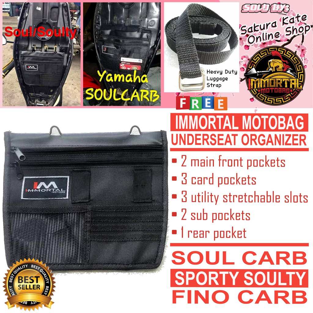 Yamaha Mio Fino Motorcycle Underseat Organizer by Immortal Motobag ...