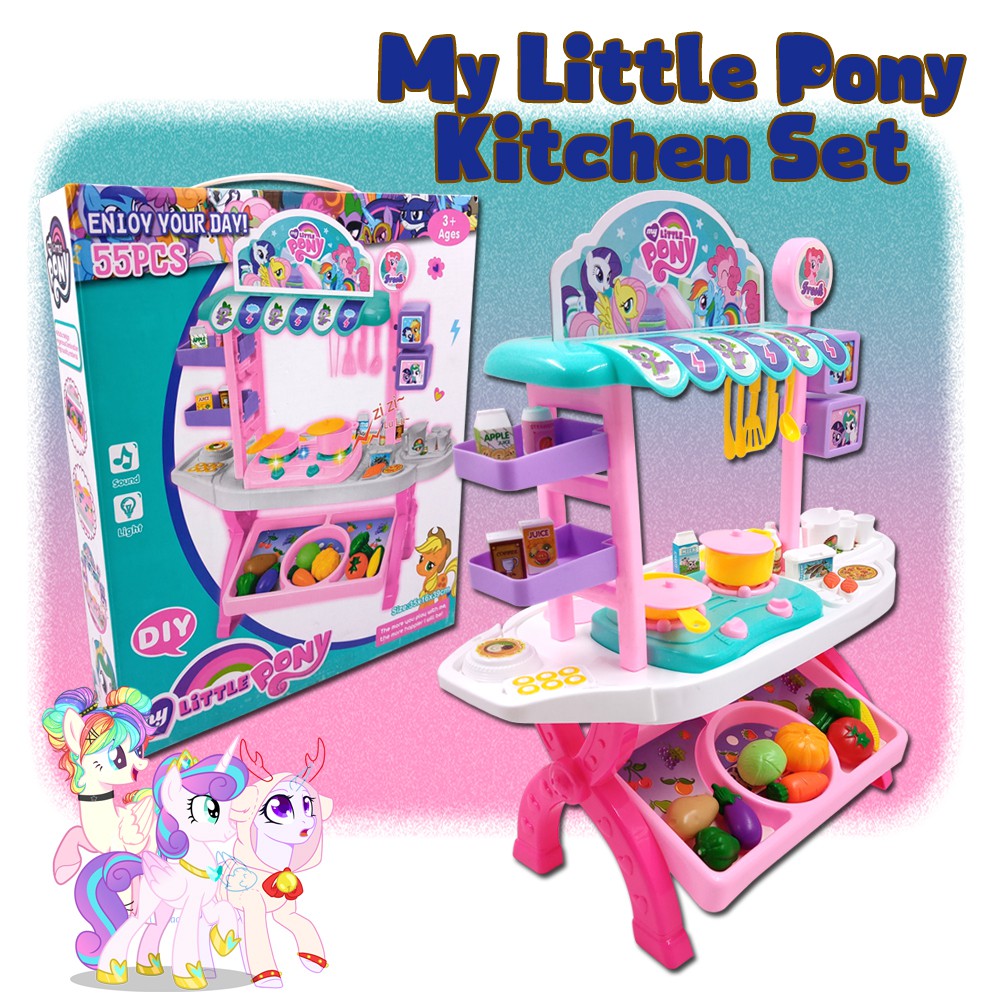 1:16 Frozen / My Little Pony Kitchen Set doll Kitchen Set Toys for ...
