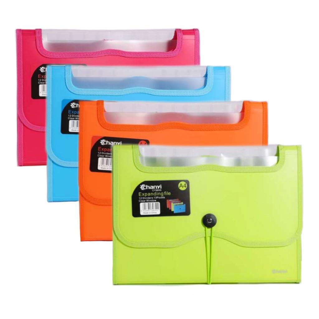 CY9655 A4 SIZED 12 POCKETS EXPANDABLE ENVELOPE | Shopee Philippines