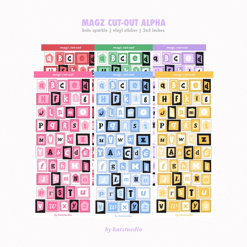 50+ PCS Magz Cut-Out Magazine Aesthetic-Inspired VINYL Letter Sticker ...