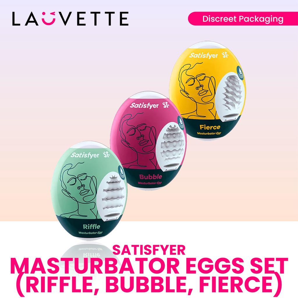 Satisfyer Masturbator Eggs Set (Riffle, Bubble, Fierce) | Shopee ...