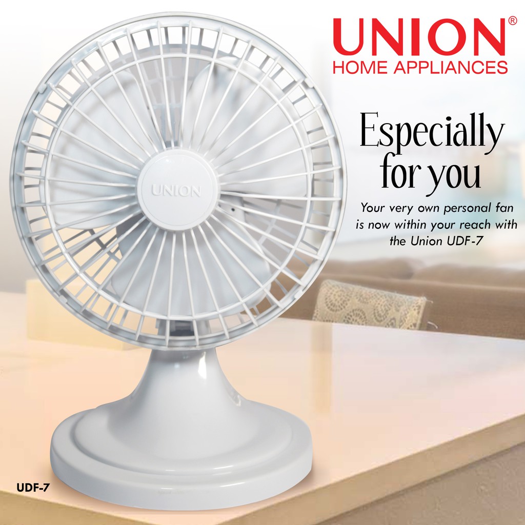 Union UDF-7 7-inches Mini Desk Fan | Shopee Philippines
