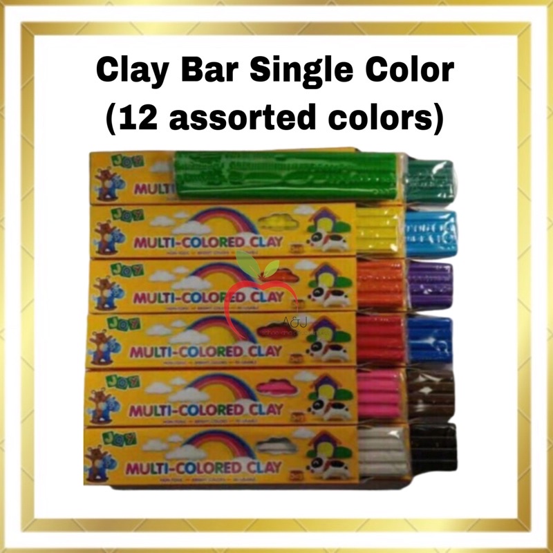 Clay Bar Single Color (12assorted colors per order) | Shopee Philippines