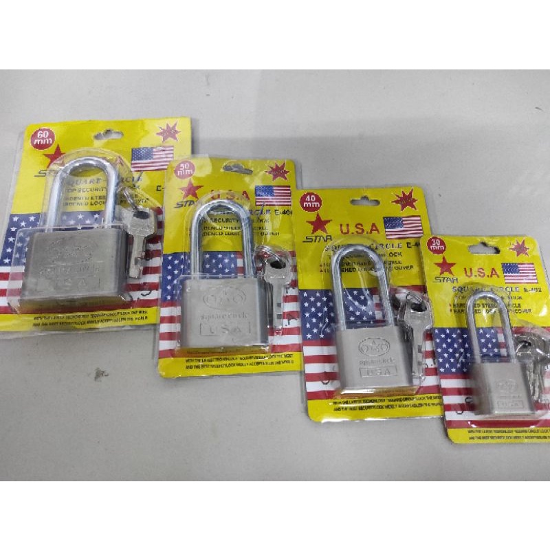 USA PADLOCK LONG(w/ 4 keys) | Shopee Philippines