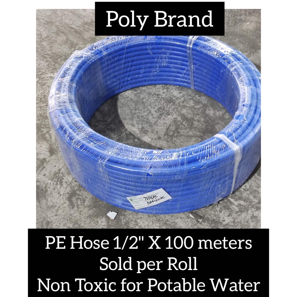 Hose HDPE Pipes Heavy Duty Poly Pipe Sold per Roll 1/2" x 100 meters PE Hose PE Pipes | Shopee ...
