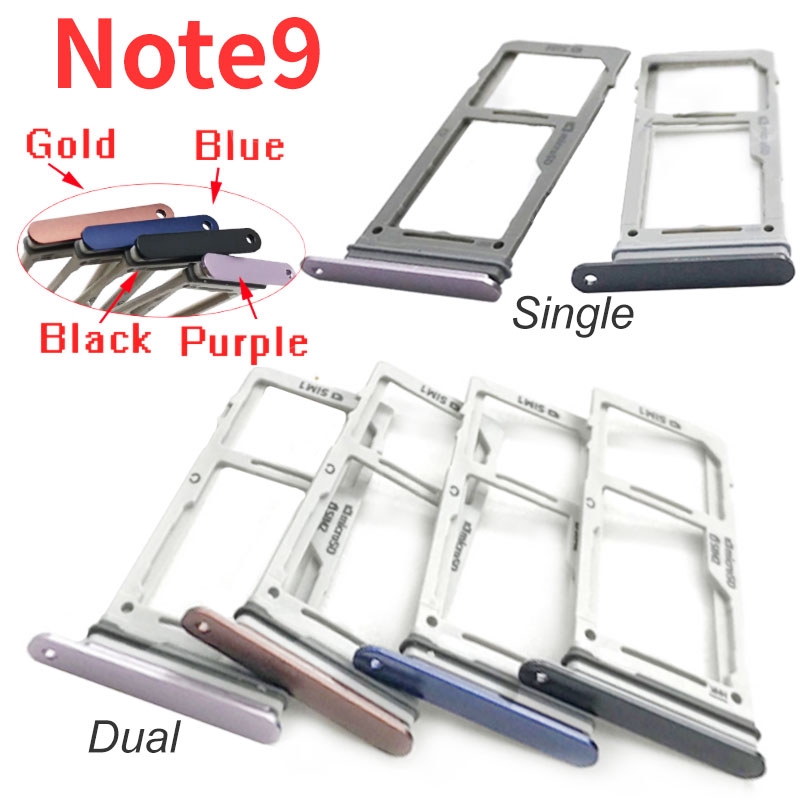 Dual Single For Samsung Galaxy Note 9 Note9 N960 SIM Card Reader SD ...