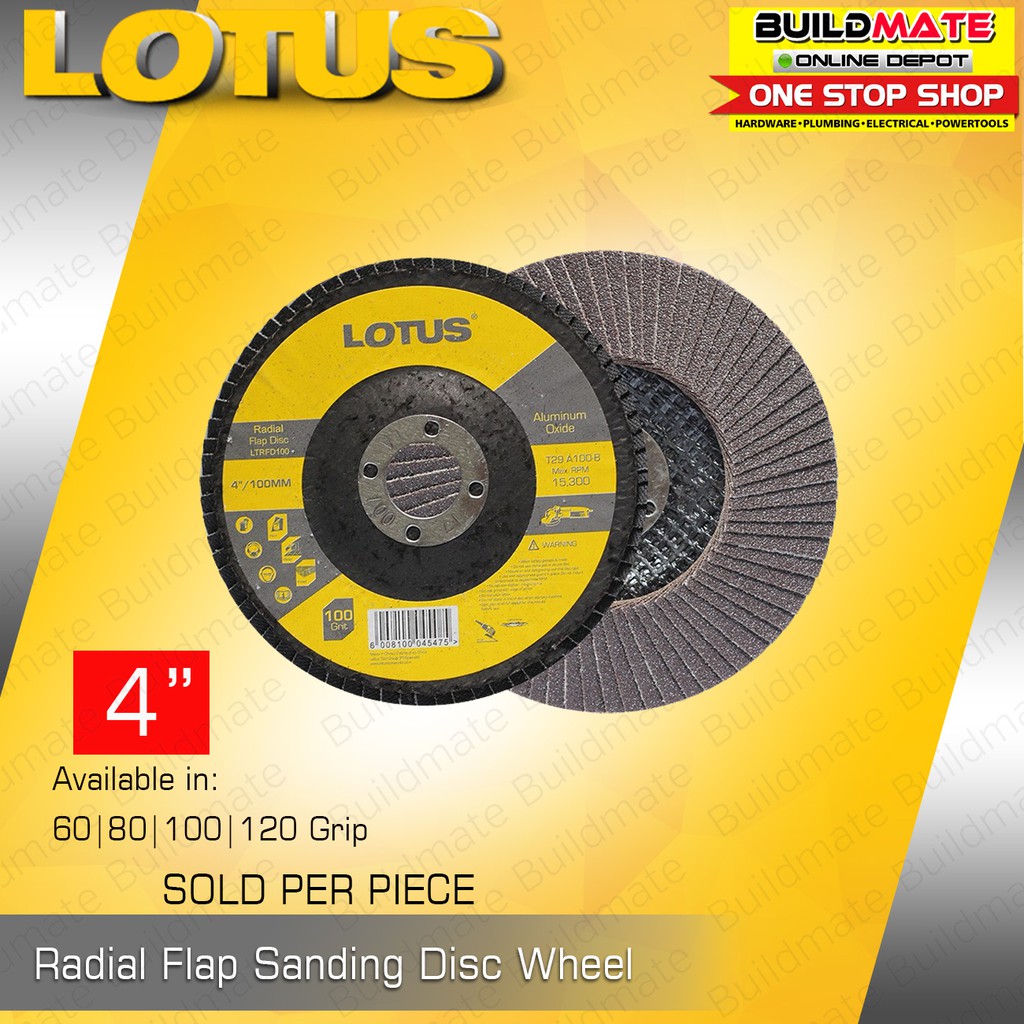 LOTUS Radial Flap Sanding Disc Wheel 4" GRIT 60 | 80 | 100 | 120 SOLD ...