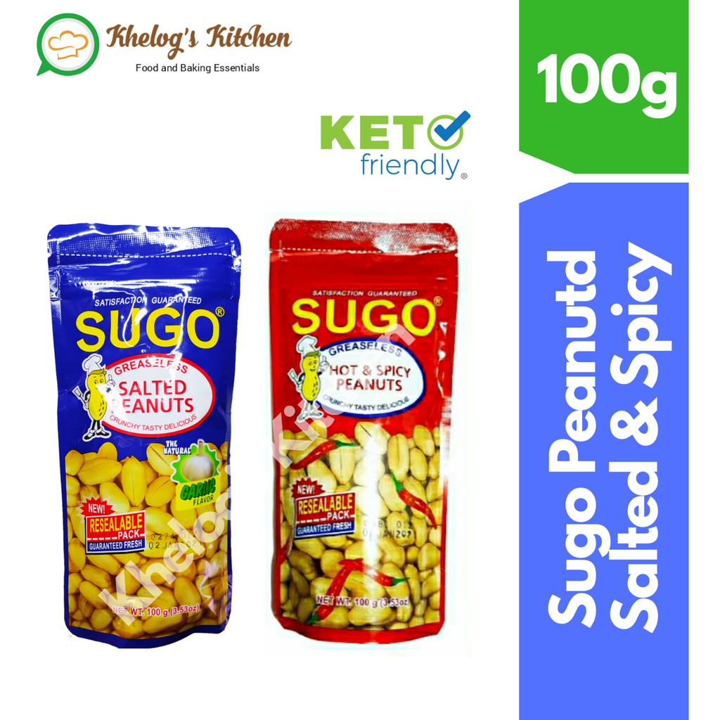 Sugo Greaseless Salted & Spicy Peanuts 100g | Shopee Philippines