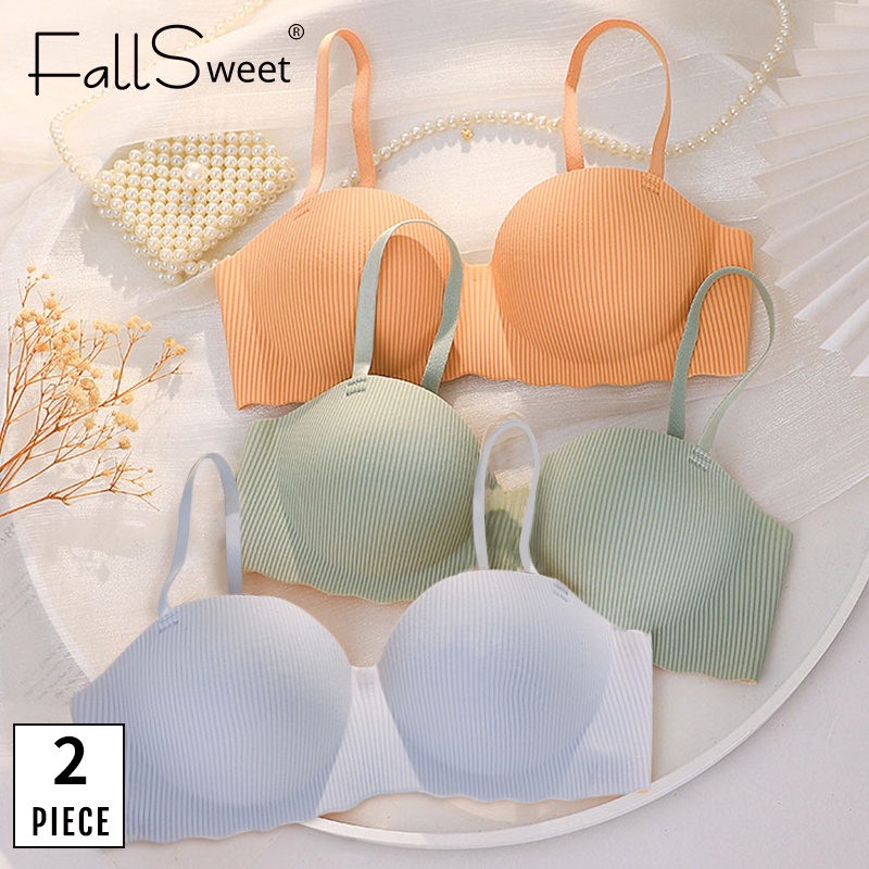 FallSweet Push Up Seamless Bras for Women Small Chest Solid Color ...