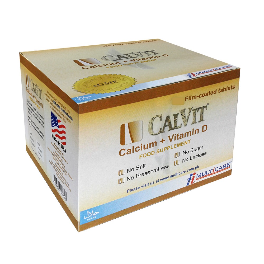 CALVIT Calcium + Vitamin D 1 Film-Coated Tablet | Shopee Philippines