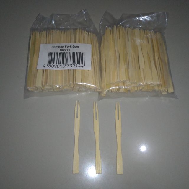Bamboo Fork Toothpick 100pcs for siomai takoyaki | Shopee Philippines