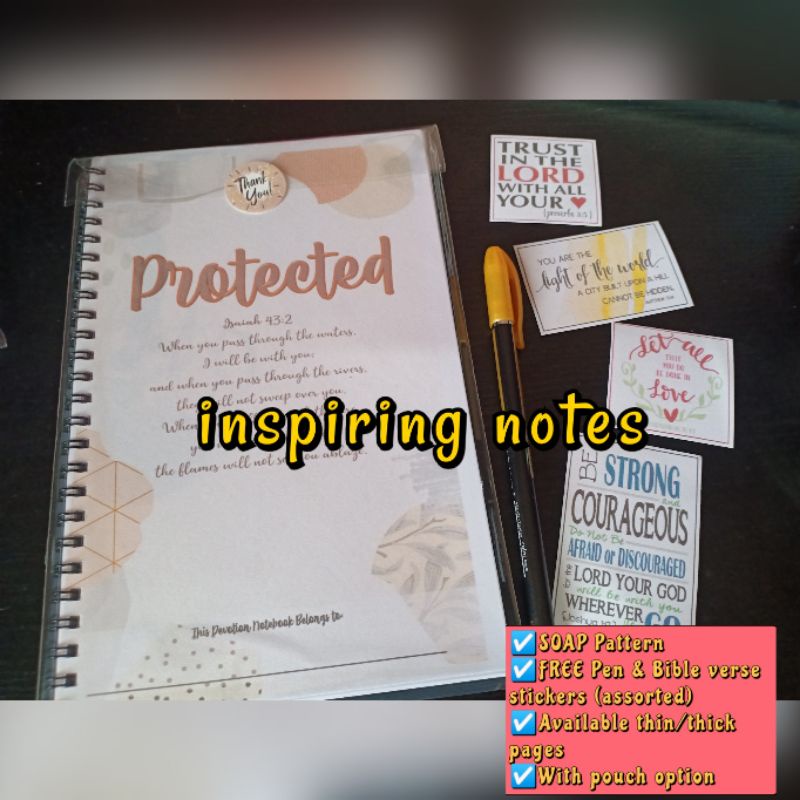 PROTECTED pastel SOAP DEVOTION NOTEBOOK (100 & 180 PAGES) | Shopee ...