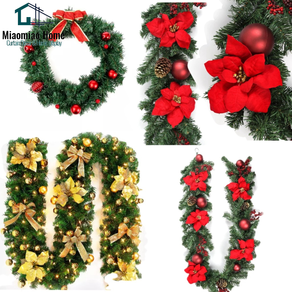 Christmas Garland Home Decorations and Display Garland Green Wreath ...