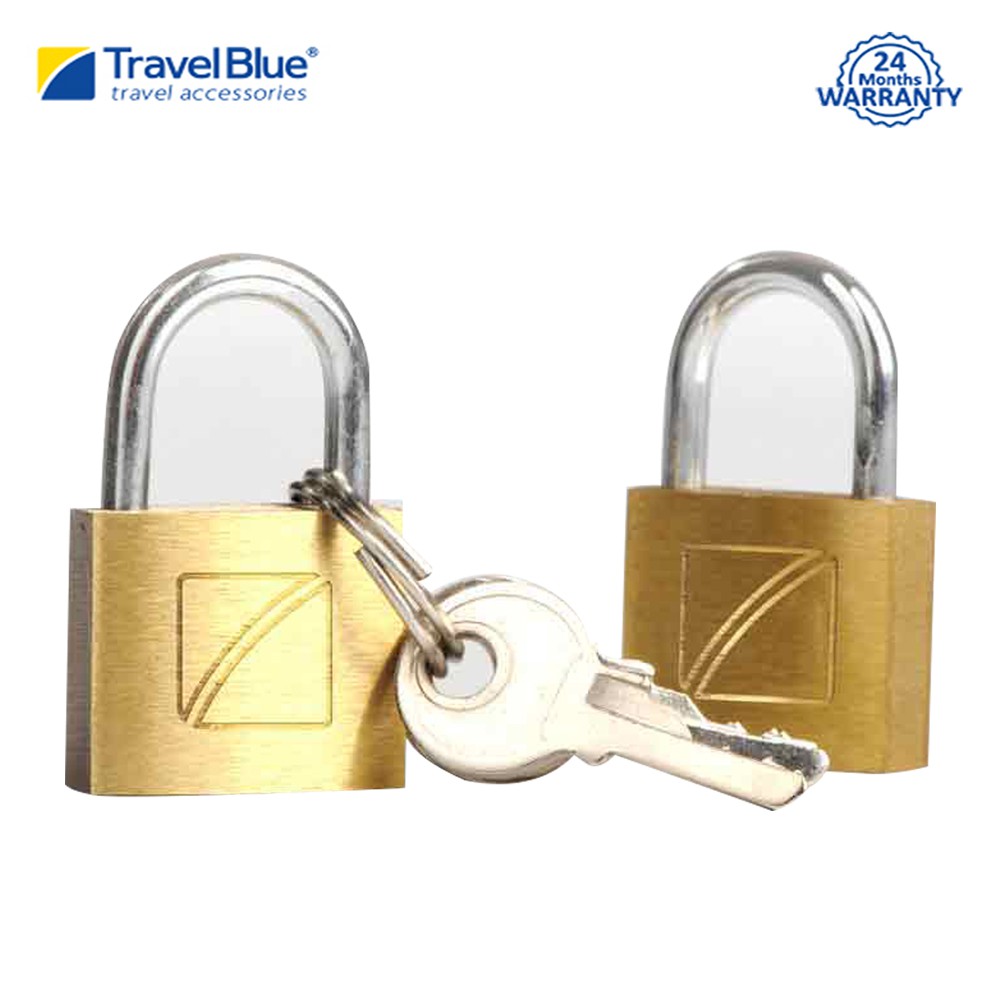 TRAVEL BLUE SUITCASE PADLOCK KEY 20MM ( BRASS ) PACK OF 2 - TB021 ...