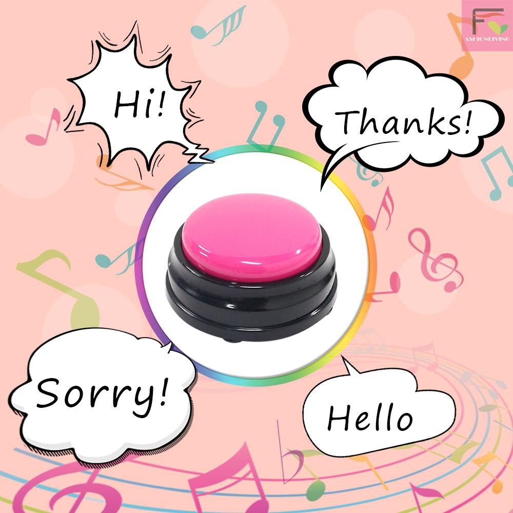 F&L Small Size Easy Carry Voice Recording Sound Button for Kids ...