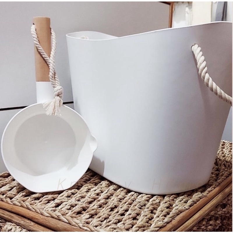 Nordic Style Minimalist Bucket Pail and Dipper | Shopee Philippines
