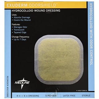 BIG SIZE Medline Exuderm Odorshield Hydrocolloid Wound Dressing ...