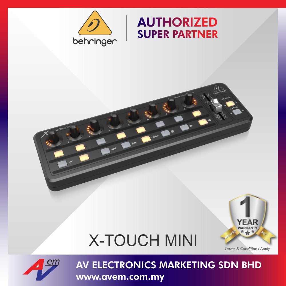 BEHRINGER X-TOUCH MINI Ultra-Compact Universal USB Controller | Shopee Philippines