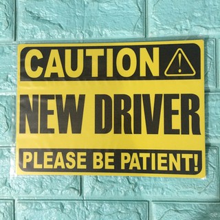 PVC Caution New Lady Driver Please be patient / New Driver Signage ...