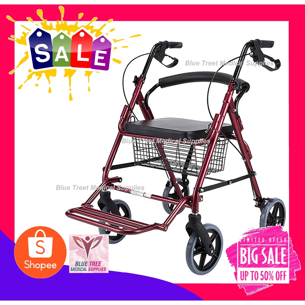 Medical Rollator Walker without Footrest Rollator Walker Travel ...