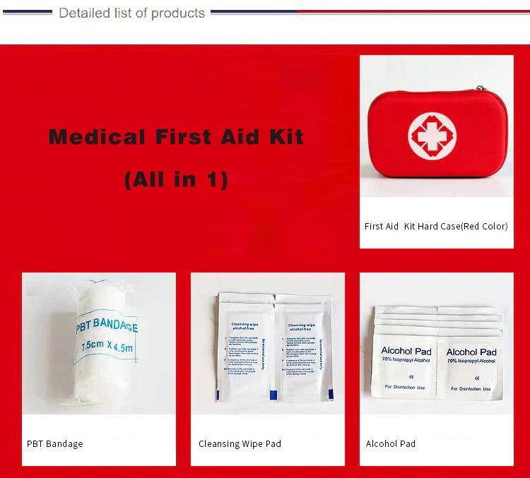 WG First Aid Kit Set Medical Pouch Family Emergency Kit Woundplast ...