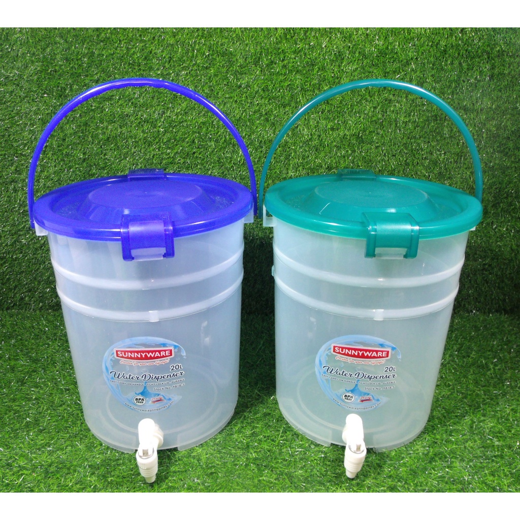 #9818-S Sunnyware Round Water Jug / Water Dispenser 20 Liters with faucet | Shopee Philippines