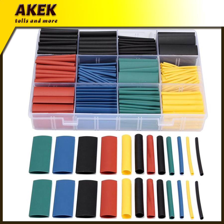 【ready stock】530Pcs Heat Shrink Tubing Insulation Shrinkable Tube 2:1 ...