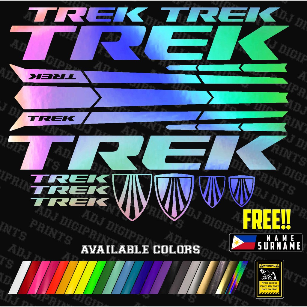 TREK Bike Frame Set Decals Stickers MTB SPECIAL COLOR VINYL | Shopee ...
