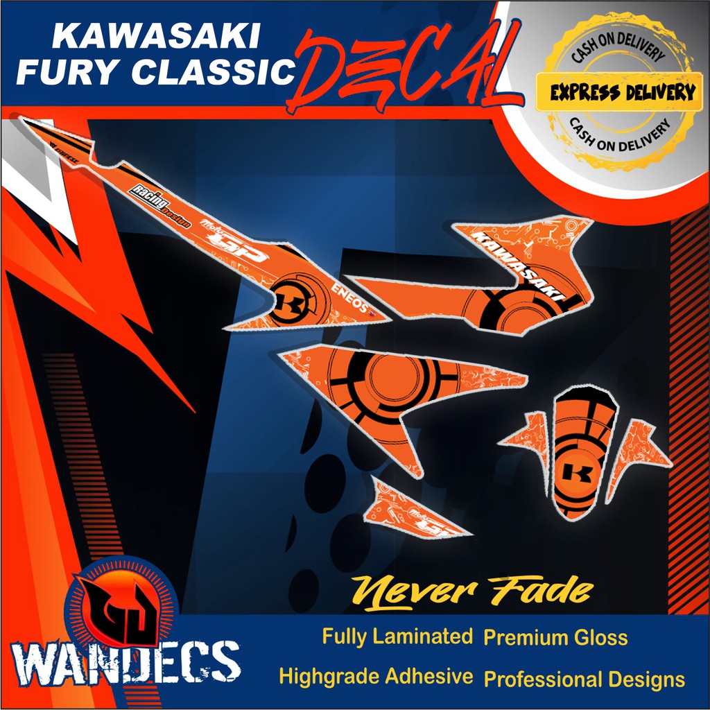 Kawasaki Furry Classic Decals | Shopee Philippines