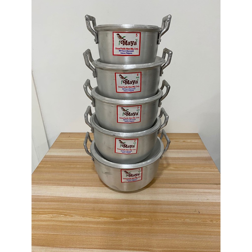 Aluminum kaldero ordinary double handle | Shopee Philippines