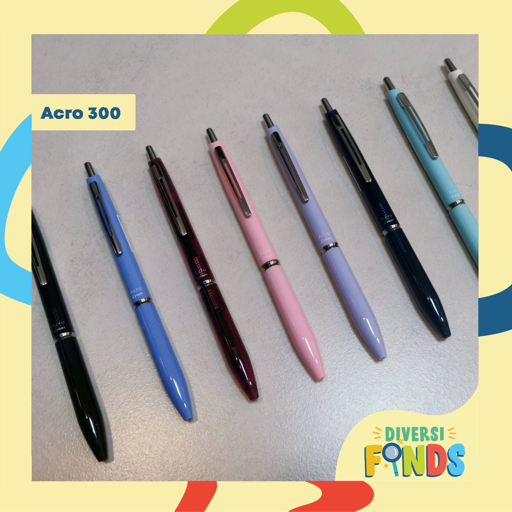 AUTHENTIC Pilot Acroball 300 Retractable Ballpen - BLACK Ink - 0.5mm ...