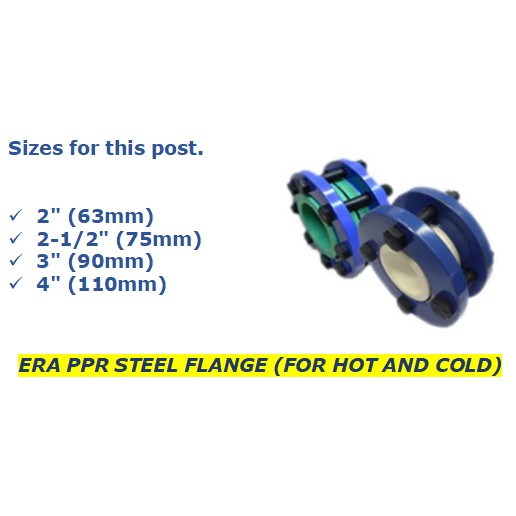 ERA PPR FLANGE SET (FOR HOT AND COLD) - 2" (63mm) to 4" (110mm ...